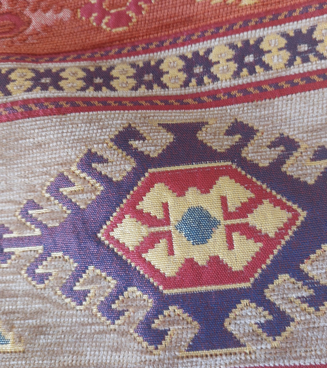 Geometric Aztec Native American Navajo Southwest Chenille Upholstery ...