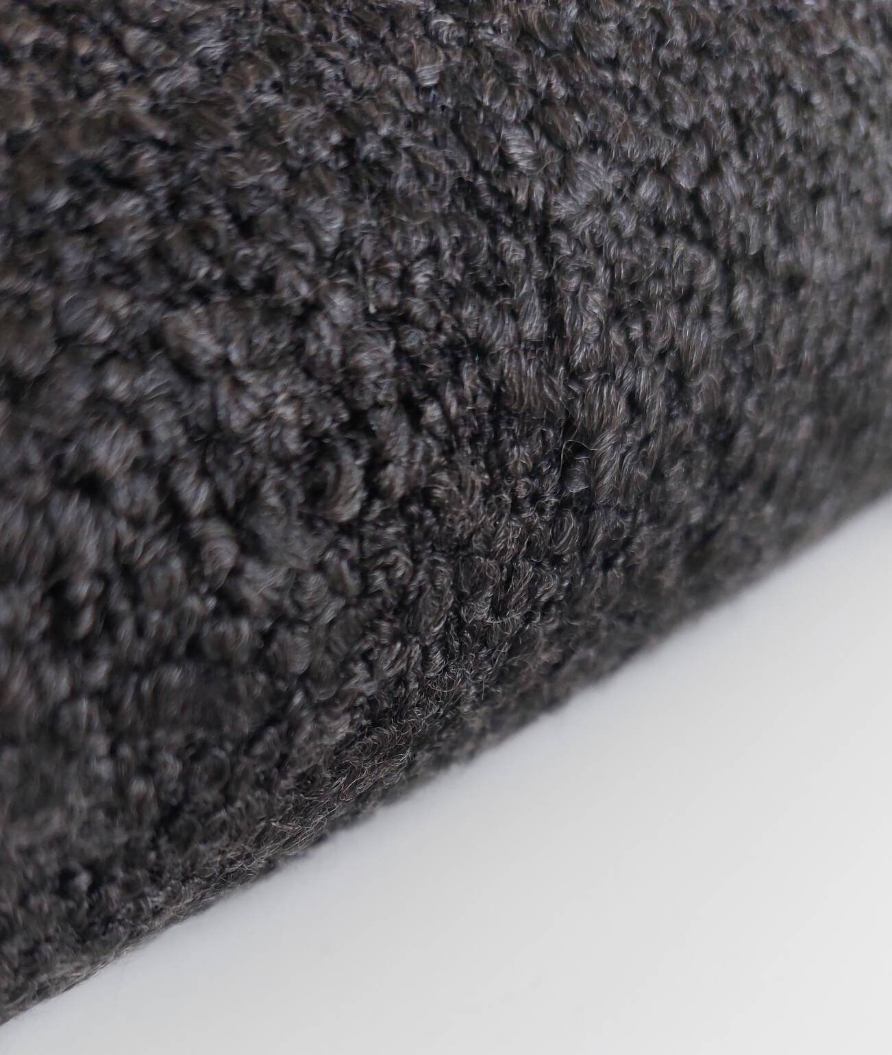 Black Boucle Fabric Upholstery Fabric by the Yard Heavy Duty | Etsy