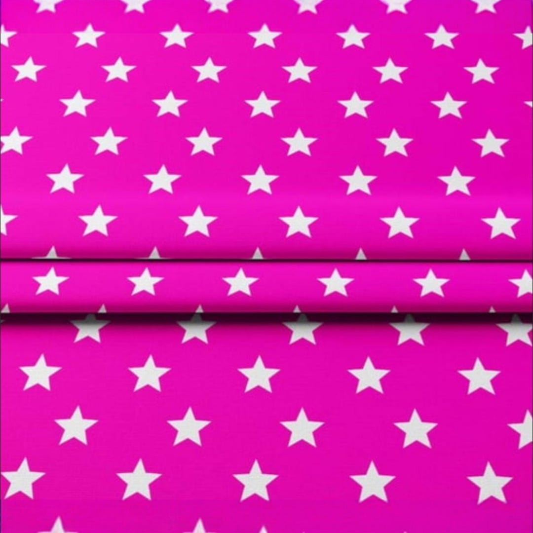 Fuchsia Stars Upholstery Fabric, Home Decor Microfiber, by the Yard - Etsy