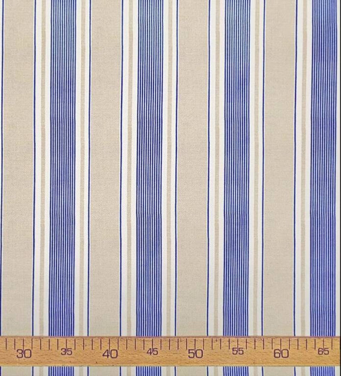 Striped Upholstery Fabric by the Yard Marine Stripe Fabric - Etsy