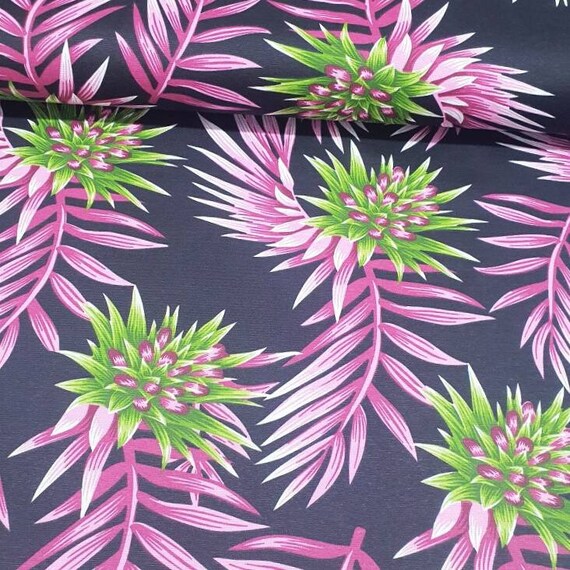 Tropical Leaf Fabric by the Yard Botanical Upholstery Fabric - Etsy