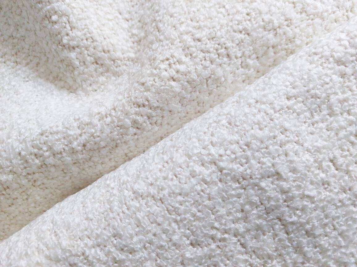 Cream Boucle Fabric by the Yard Heavy Upholstery Fabric | Etsy