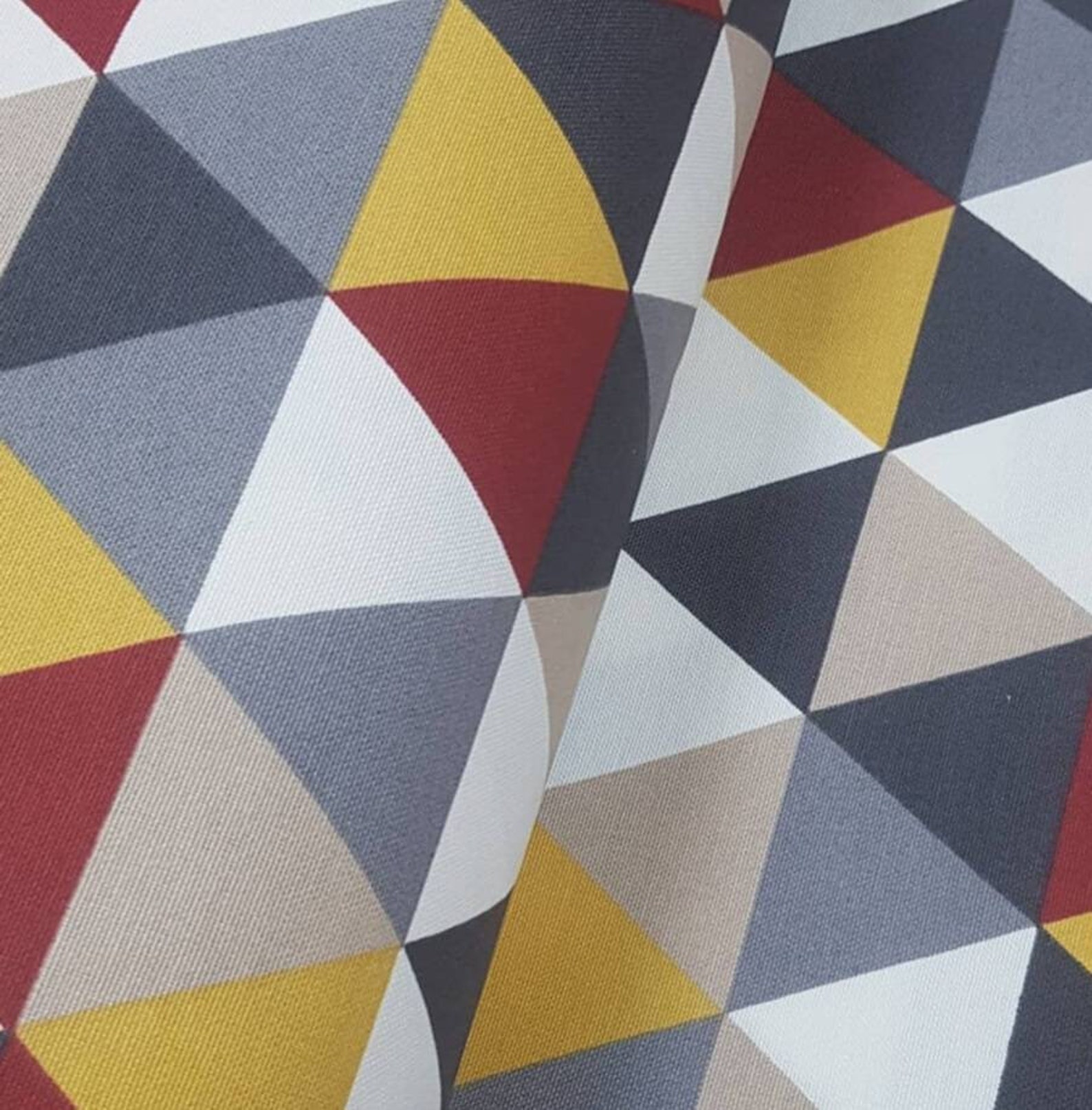 Triangles Upholstery Fabric by the Yard, Geometric Fabric, Scandinavian ...
