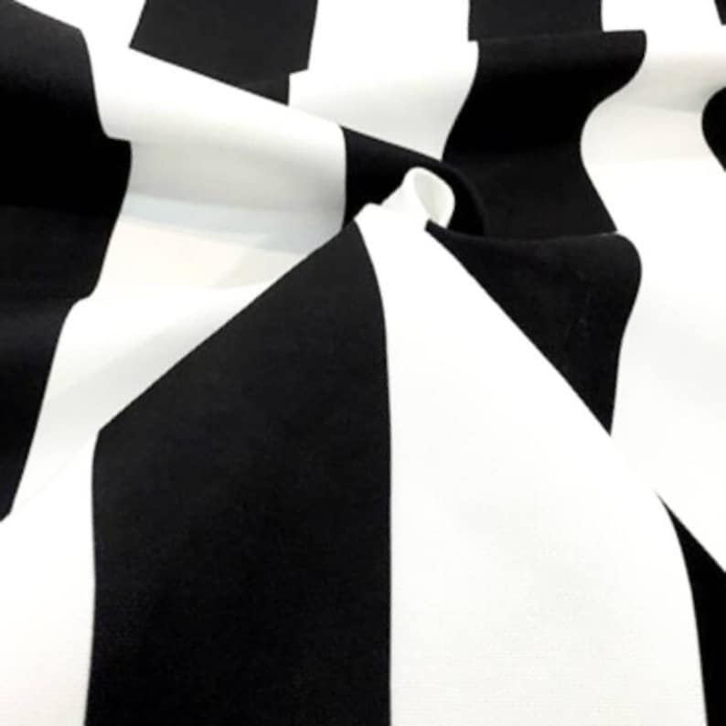 Black and White Striped Upholstery Fabric Wide Striped Fabric - Etsy