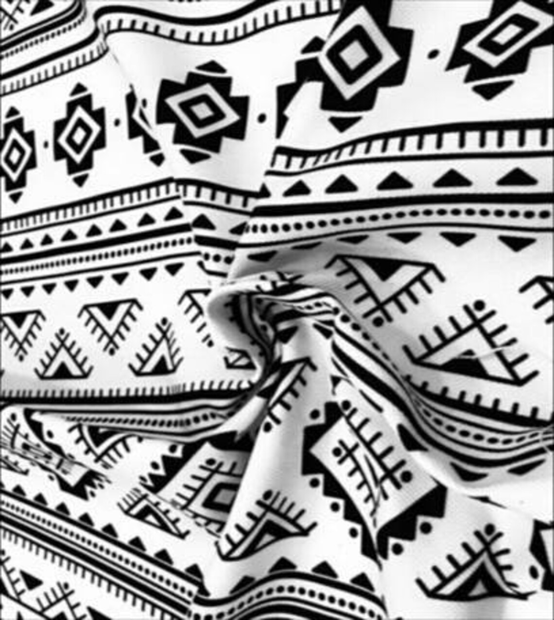 Black and White Aztec Fabric, Upholstery Home Decor Fabric by the Yard ...