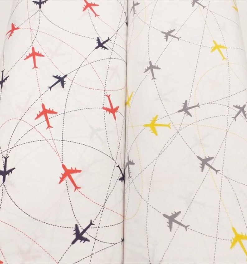 Airplane Fabric by the Yard 100% Cotton Poplin Fabric - Etsy
