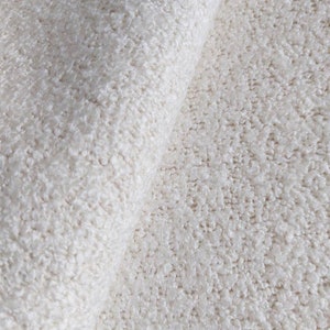 Cream Boucle Upholstery Fabric by the Yard, Heavy Woven Texture - Etsy