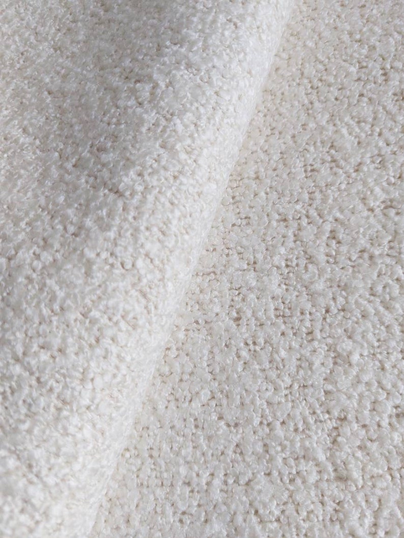 Cream Boucle Fabric by the Yard Heavy Upholstery Fabric | Etsy