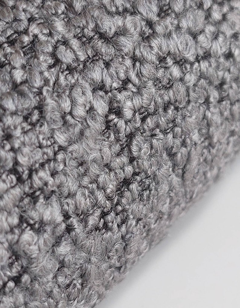 Gray Boucle Upholstery Fabric by the Yard Heavy Luxury Fabric - Etsy