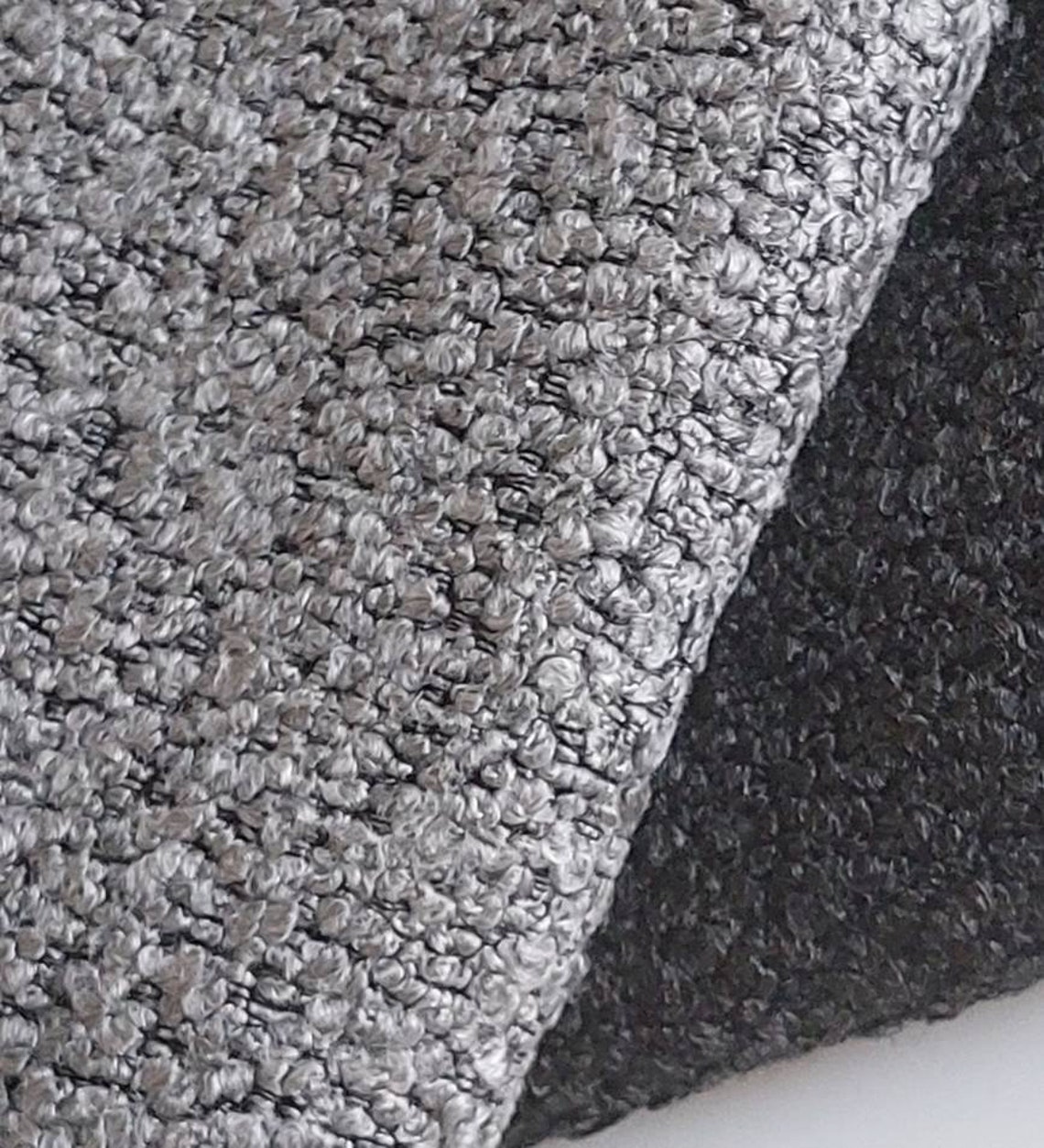 Gray Boucle Upholstery Fabric by the Yard Heavy Luxury Fabric - Etsy