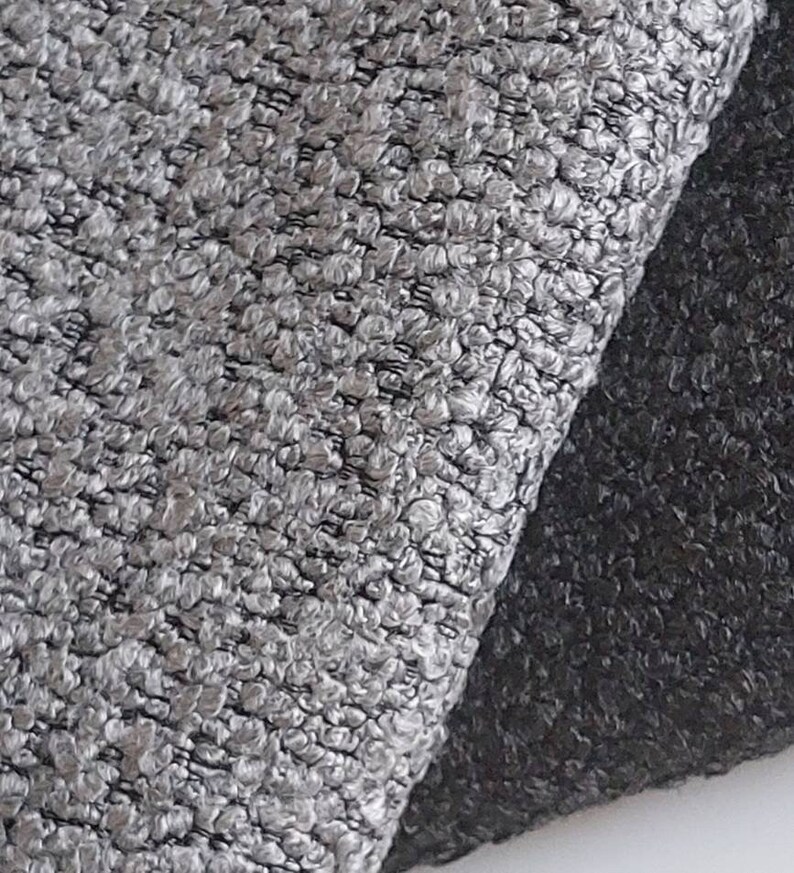 Gray Boucle Upholstery Fabric by the Yard Heavy Luxury Fabric - Etsy
