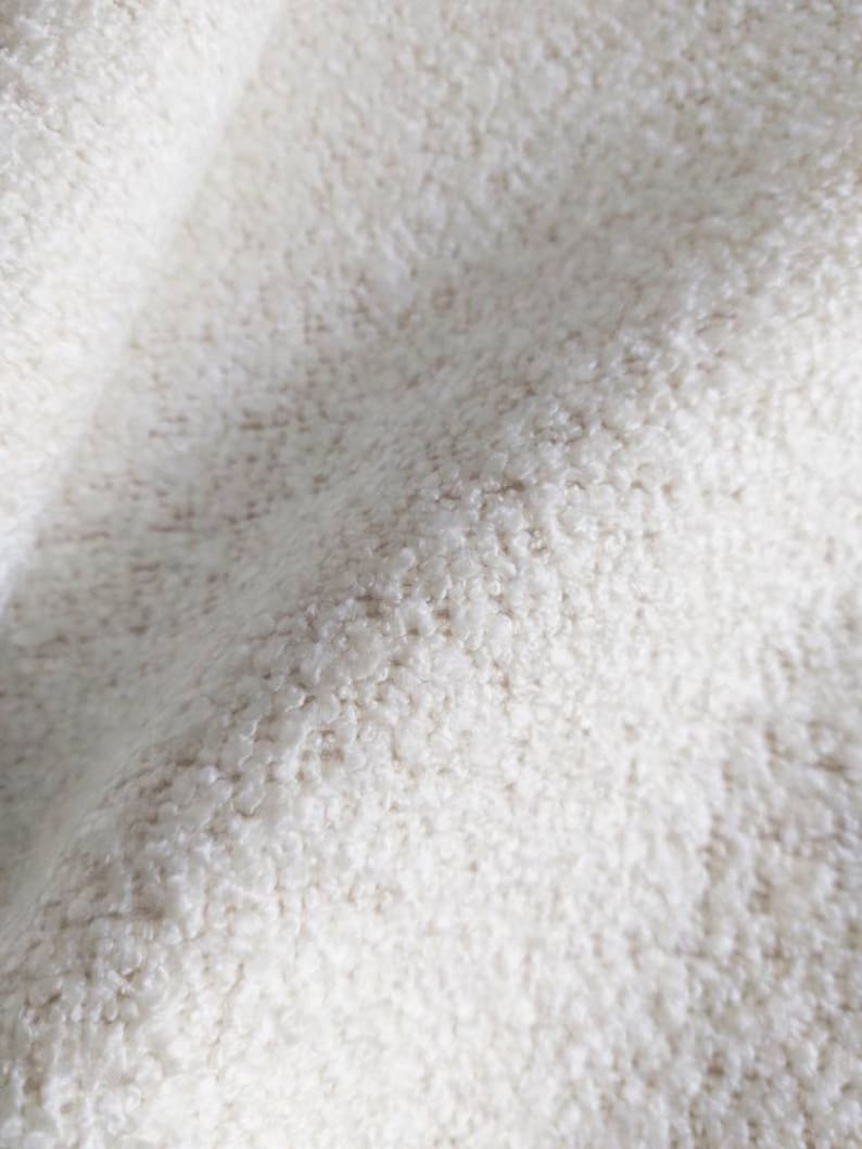 Cream Boucle Fabric by the Yard Heavy Upholstery Fabric | Etsy