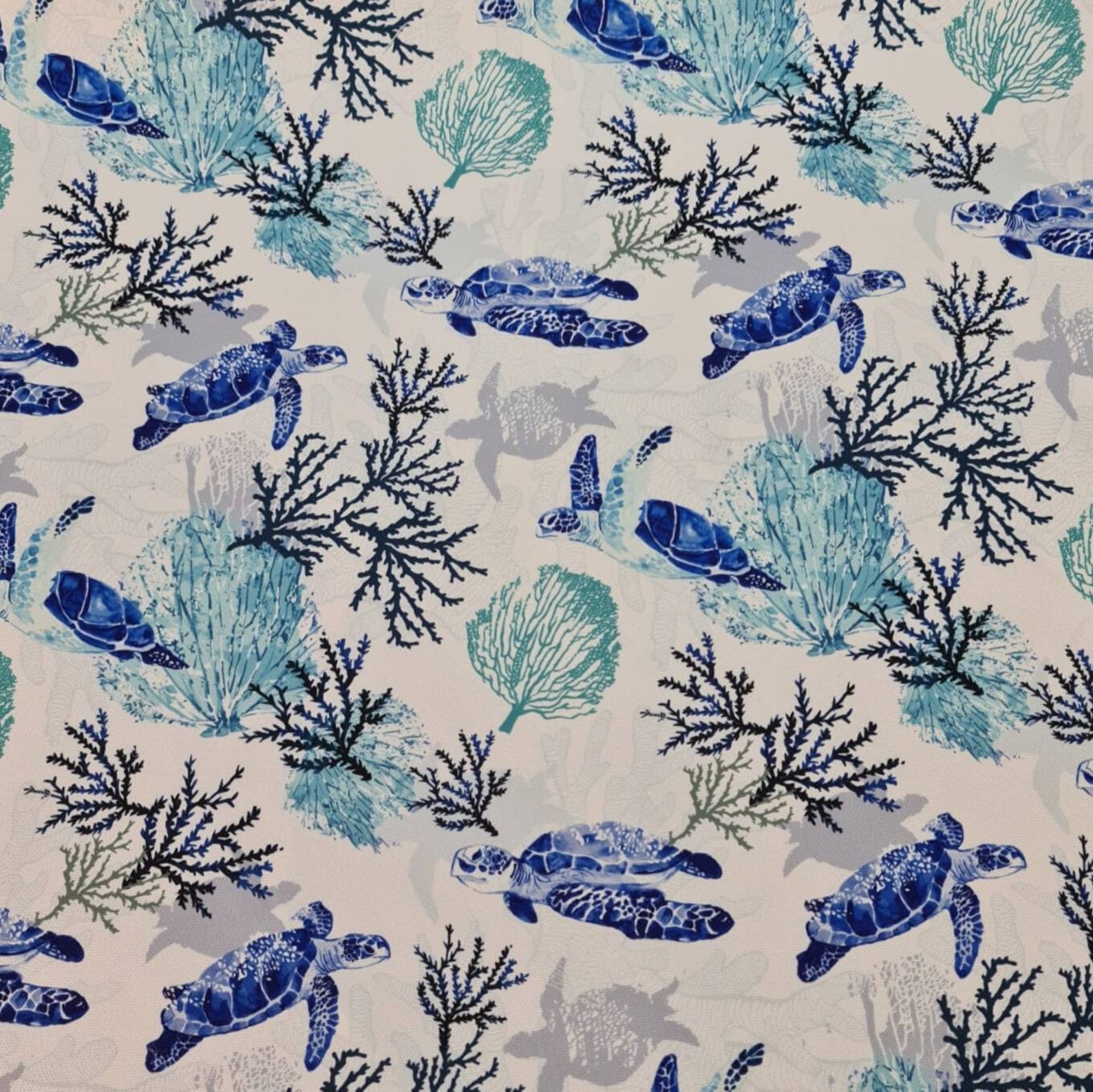 Sea Turtle Fabric Ocean Nautical Underwater Marine Fabric - Etsy