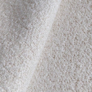 Cream Boucle Fabric by the Yard, Heavy Upholstery Fabric, Luxury Fabric ...