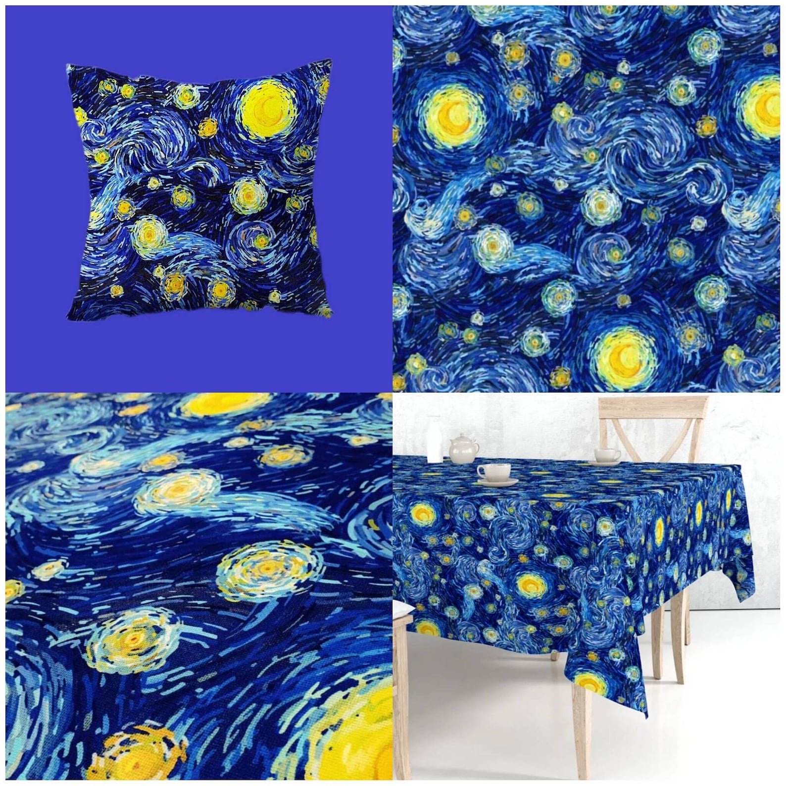Van Gogh Fabric by Yard, Starry Night Upholstery Material - Etsy