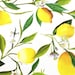 Lemon Fabric by the Yard, Upholstery Fabric, Kitchen Fabric for Curtain ...