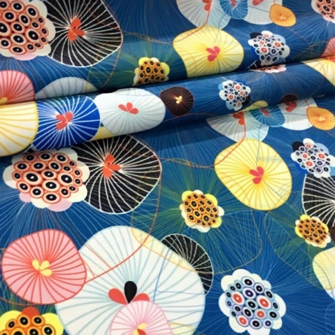 Abstract Art Print Fabric, Upholstery Fabric by the Yard, Modern Fabric ...