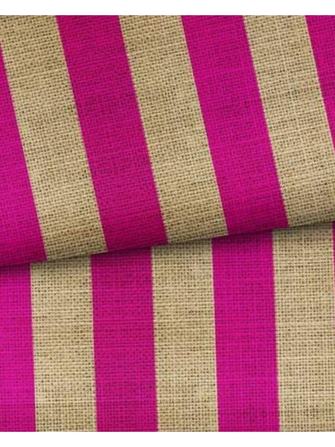7 Colors Wide Striped Burlap Jute Print Rustic Look Upholstery Fabric ...