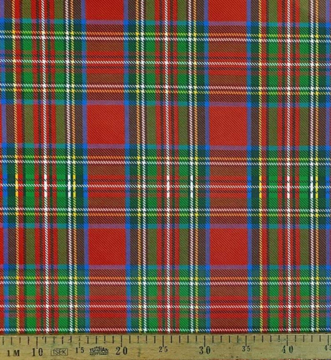 Tartan Plaid Fabric by Yard, Red Christmas Fabric, Upholstery Fabric ...