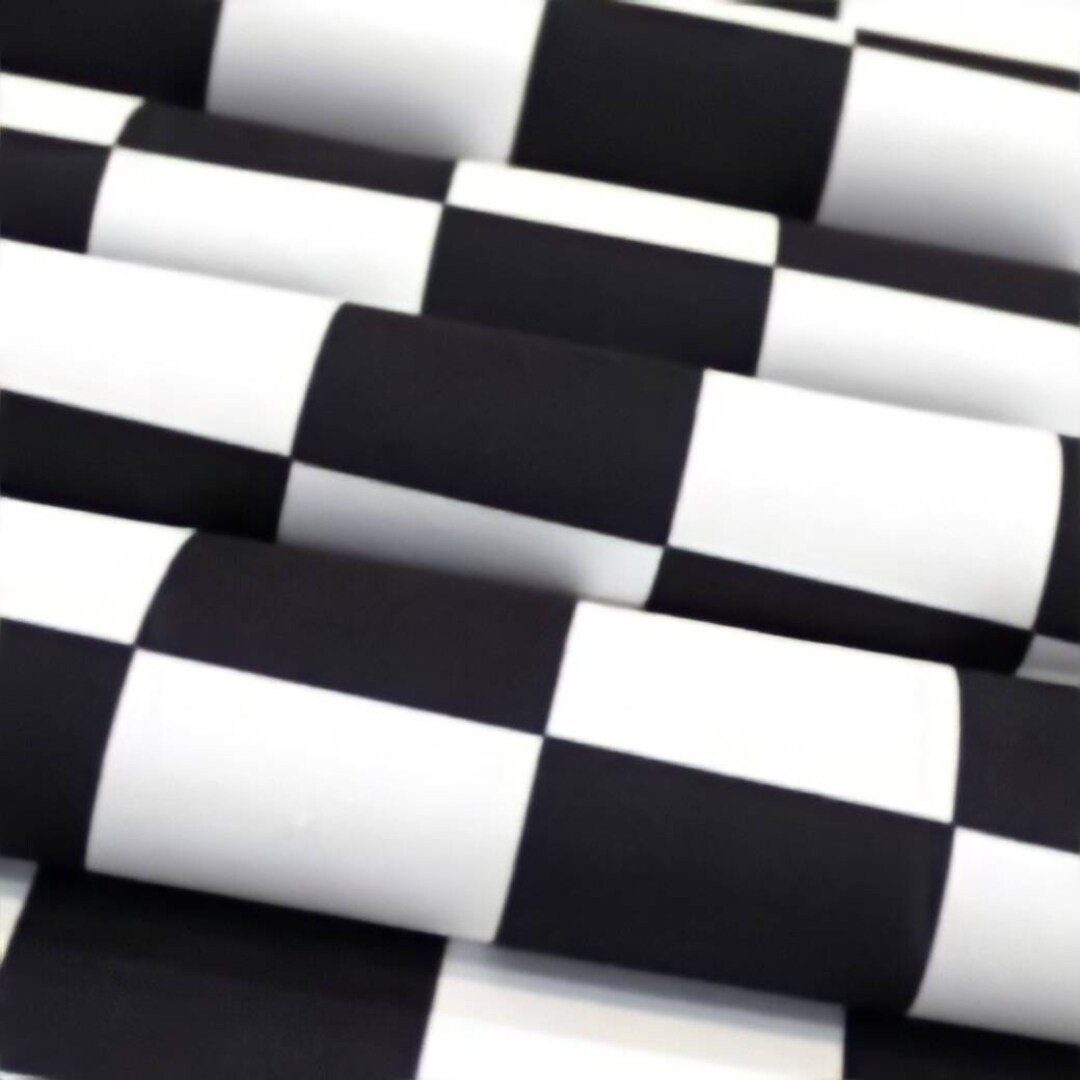 Black White Checkered Fabric, Upholstery Fabric by the Yard, Racing ...