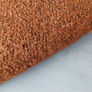 Orange Boucle Upholstery Fabric by the Yard, Heavy Luxury Furnishing ...
