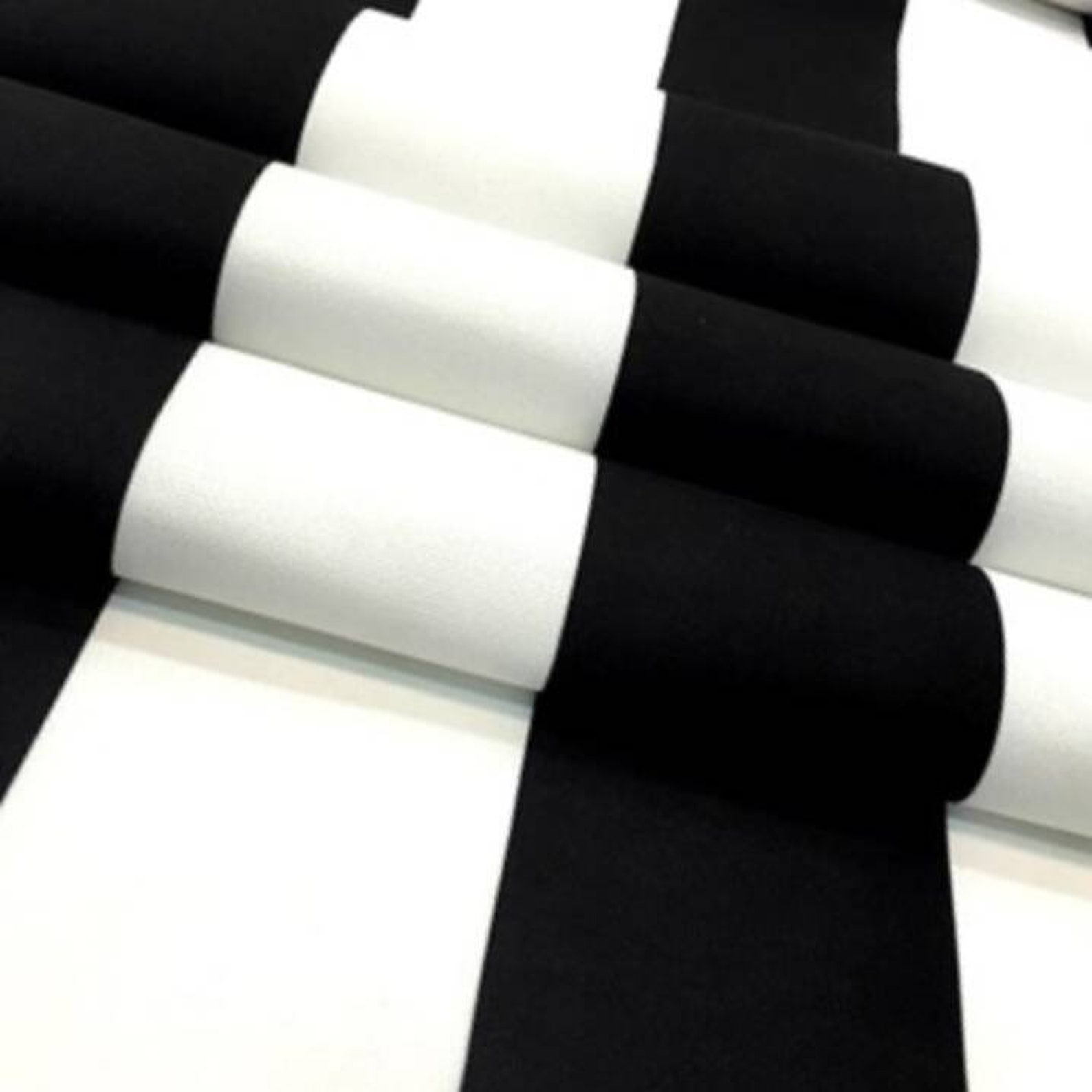 Black and White Striped Upholstery Fabric Wide Striped Fabric - Etsy