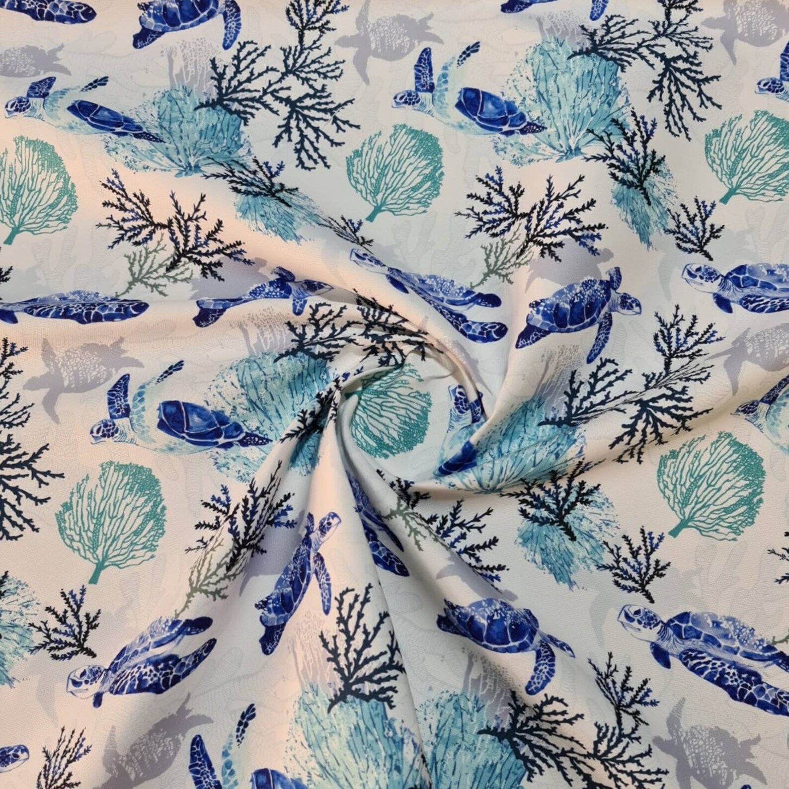 Sea Turtle Fabric Ocean Nautical Underwater Marine Fabric - Etsy