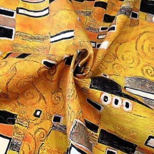 Art Print Fabric, Geometric Upholstery Fabric by Yard, Gustav Klimt ...