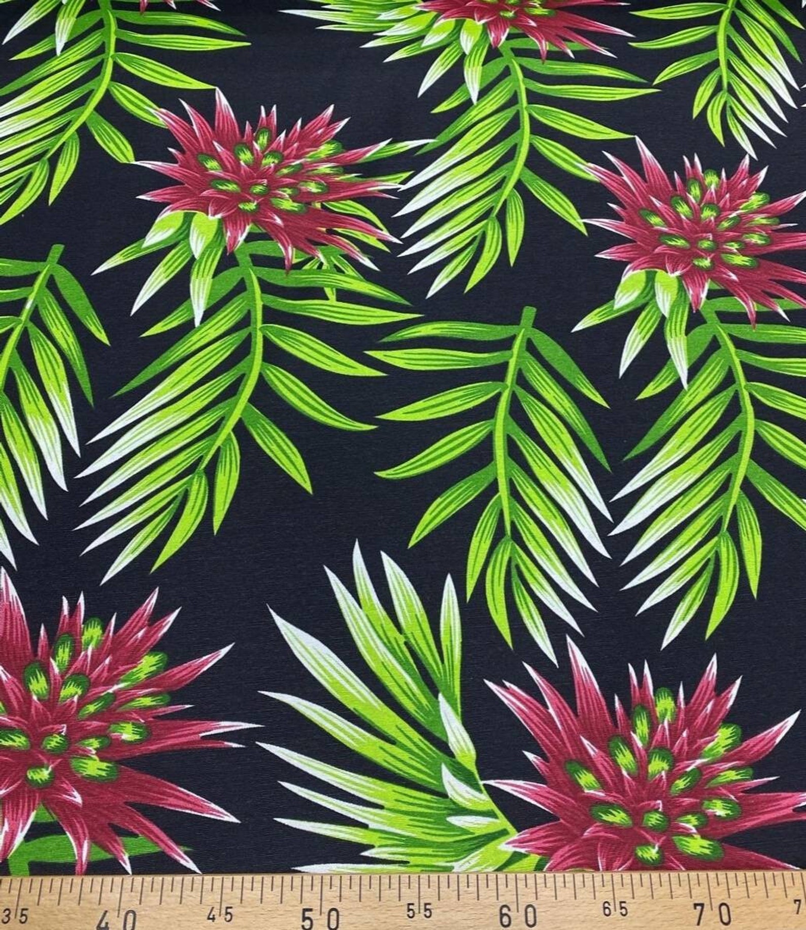 Tropical Leaf Fabric by the Yard Botanical Upholstery Fabric - Etsy