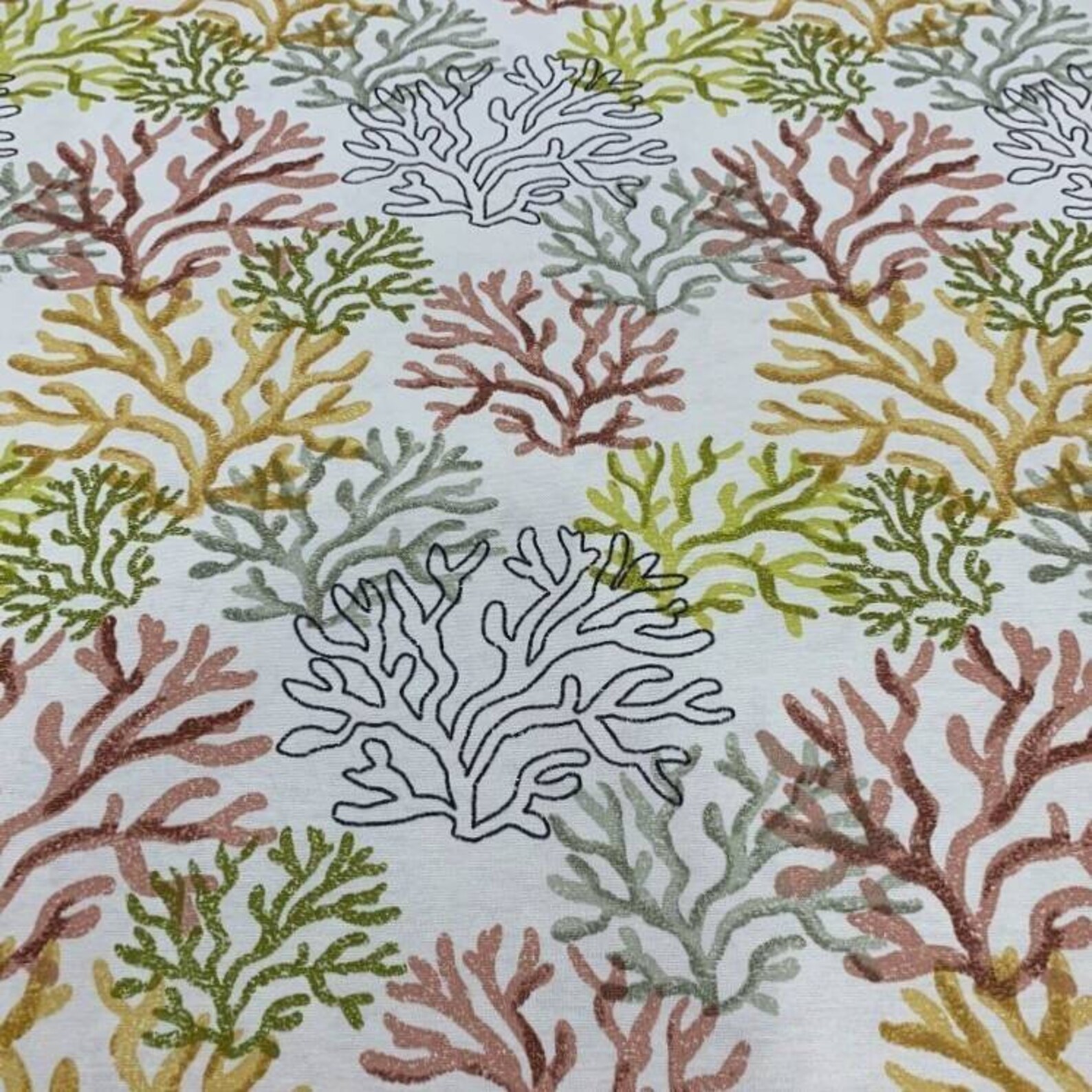 Coral Reef Upholstery Fabric, Nautical Fabric by the Yard, Marine ...