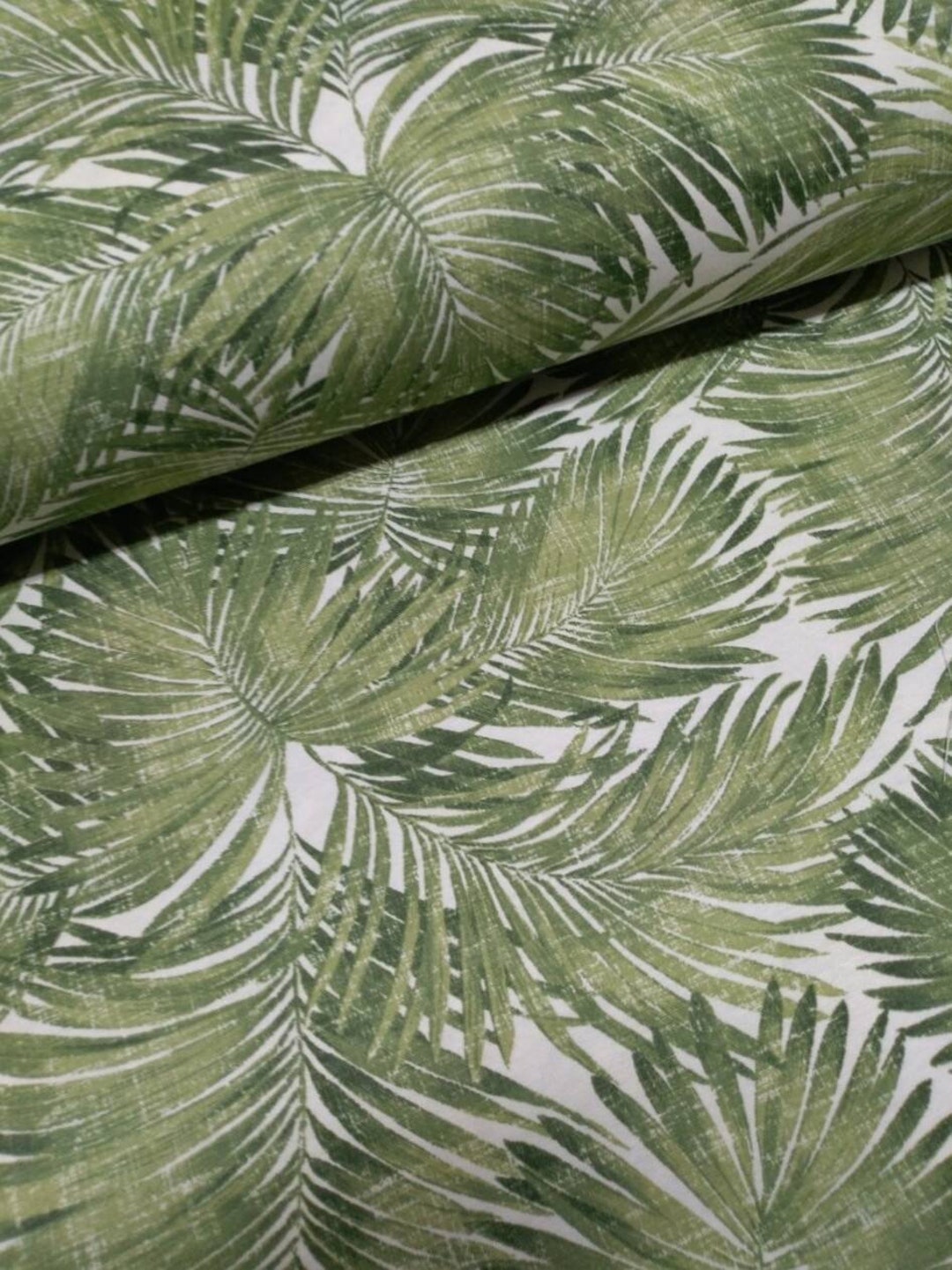 Palm Leaf Fabric by the Yard, Botanical Upholstery Fabric, Tropical ...