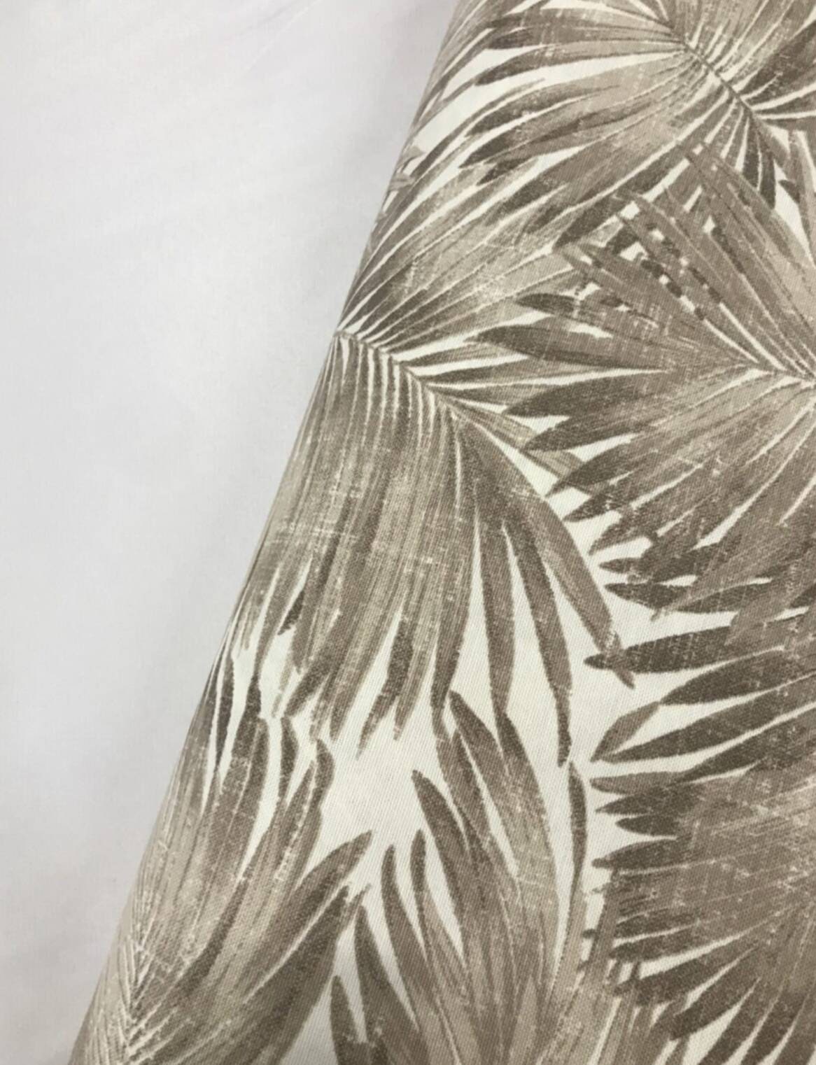 Palm Leaf Fabric by the Yard Brown Tropical Botanical - Etsy