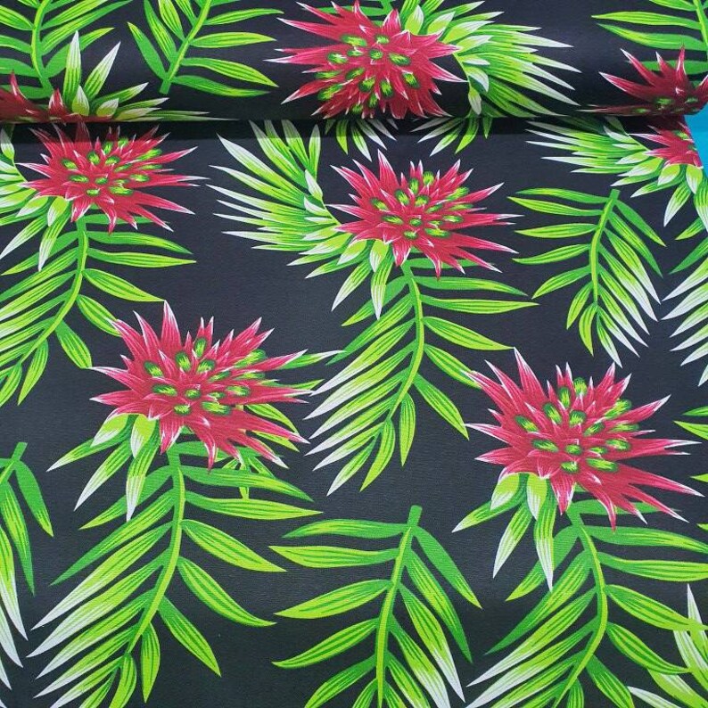 Tropical Leaf Fabric by the Yard Botanical Upholstery Fabric - Etsy