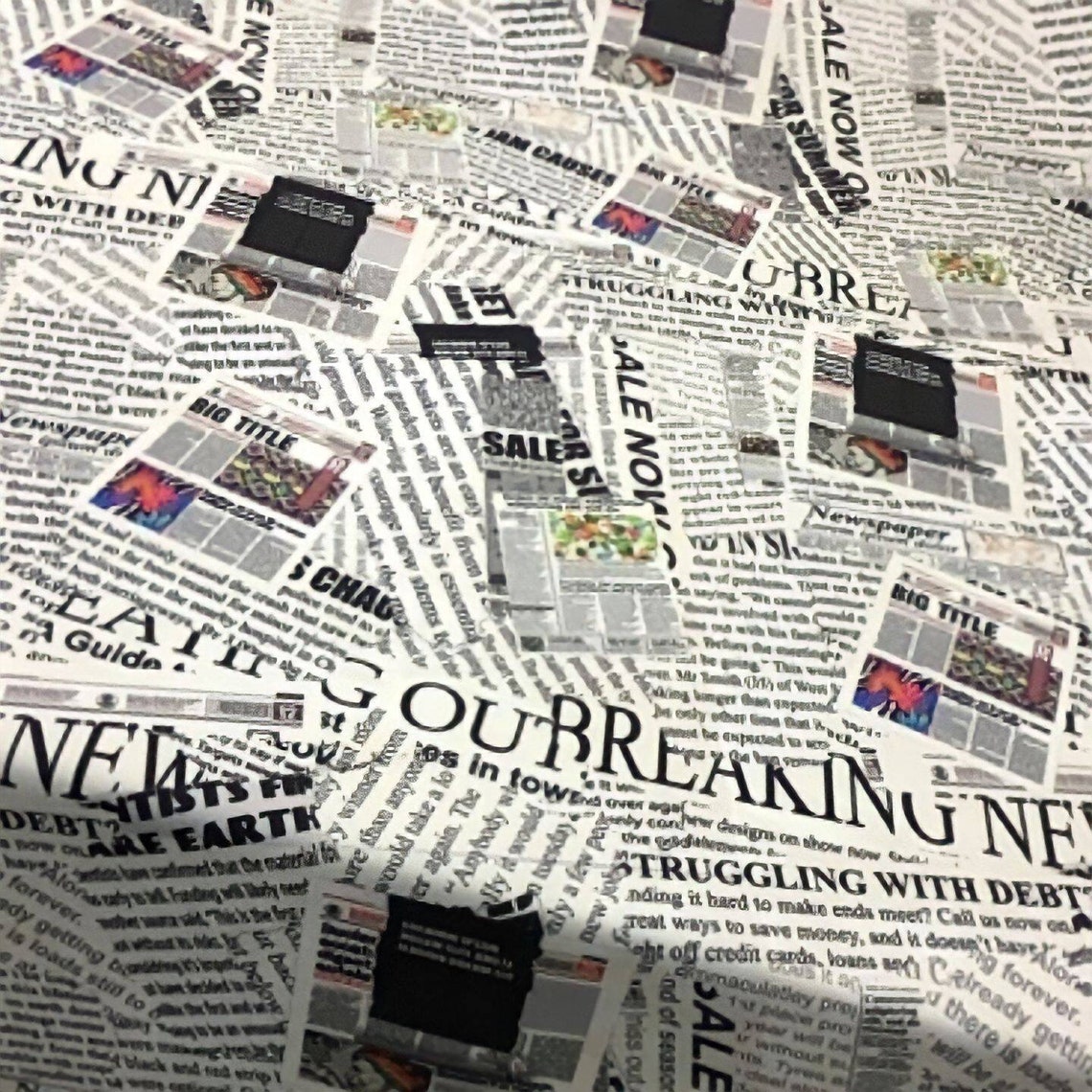 Newspaper Fabric Pop Art Print Upholstery Fabric by the Yard - Etsy