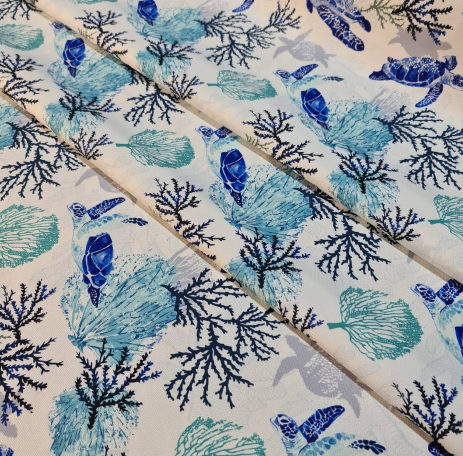 Sea Turtle Fabric Ocean Nautical Underwater Marine Fabric - Etsy