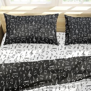 Pink White Musical Notes 100% Cotton Fabric, 94" Extra Wide Music ...