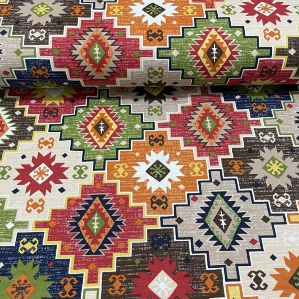 Geometric Kilim Tribal Aztec Fabric for Chair Curtain - Etsy