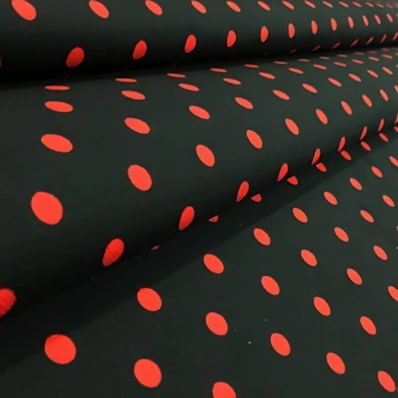 Red Dot Fabric - Etsy