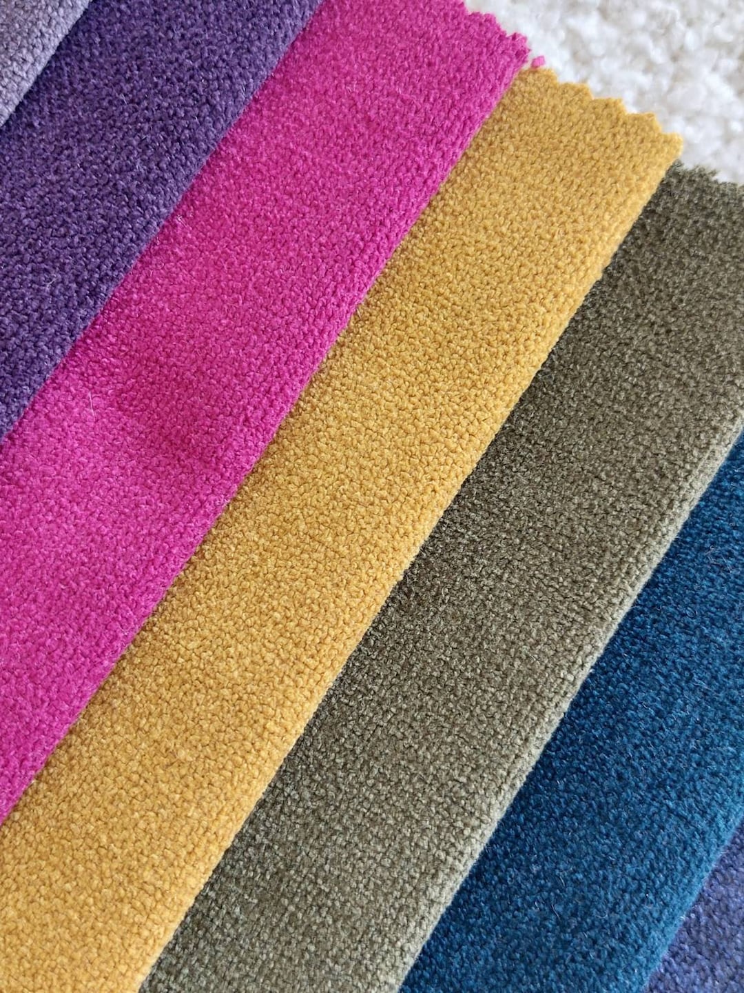 11 Colors Chenille Fabric, Woven Solid Upholstery Fabric by the Yard ...