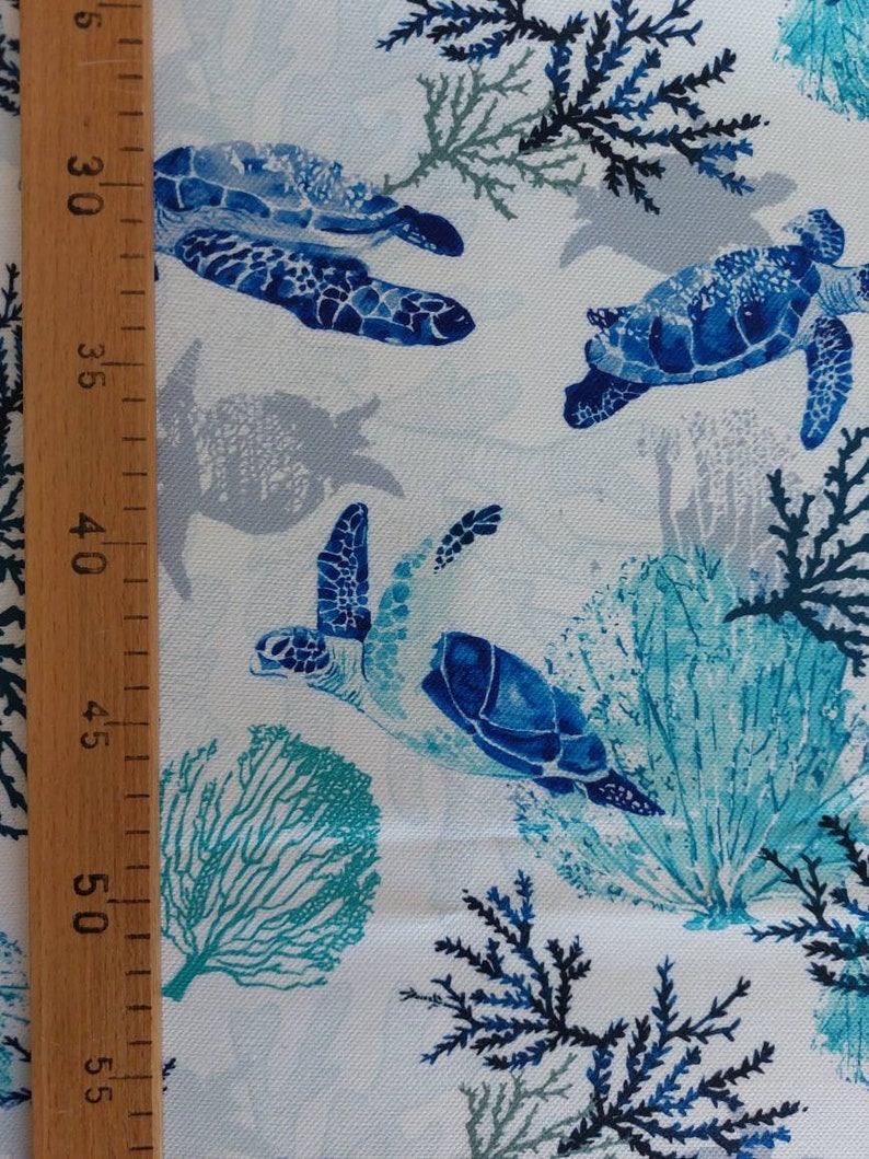 Sea Turtle Fabric Ocean Nautical Underwater Marine Fabric - Etsy
