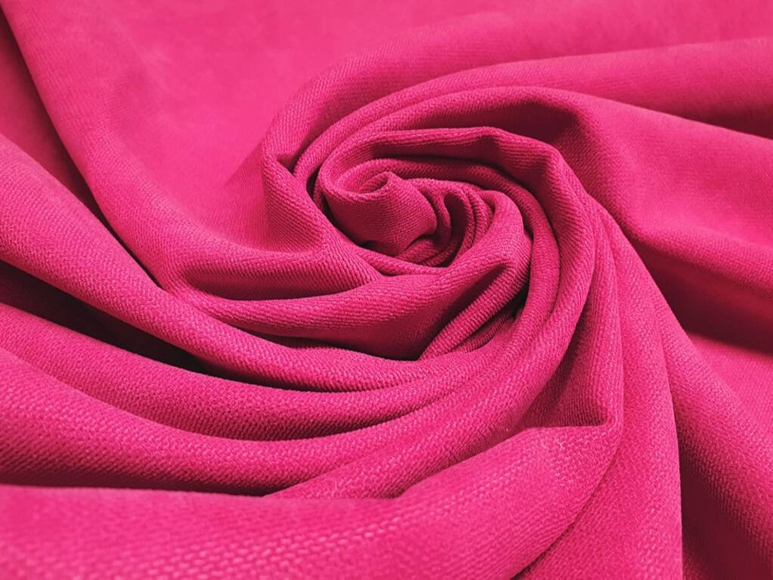 Solid Hot Pink Fabric by the Yard, Upholstery Fabric for Chair Curtain ...