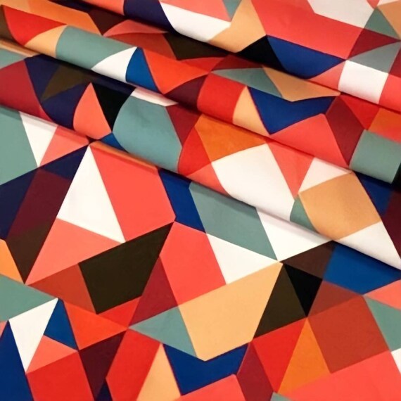 Color Block Upholstery Fabric by the Yard Geometric Fabric - Etsy
