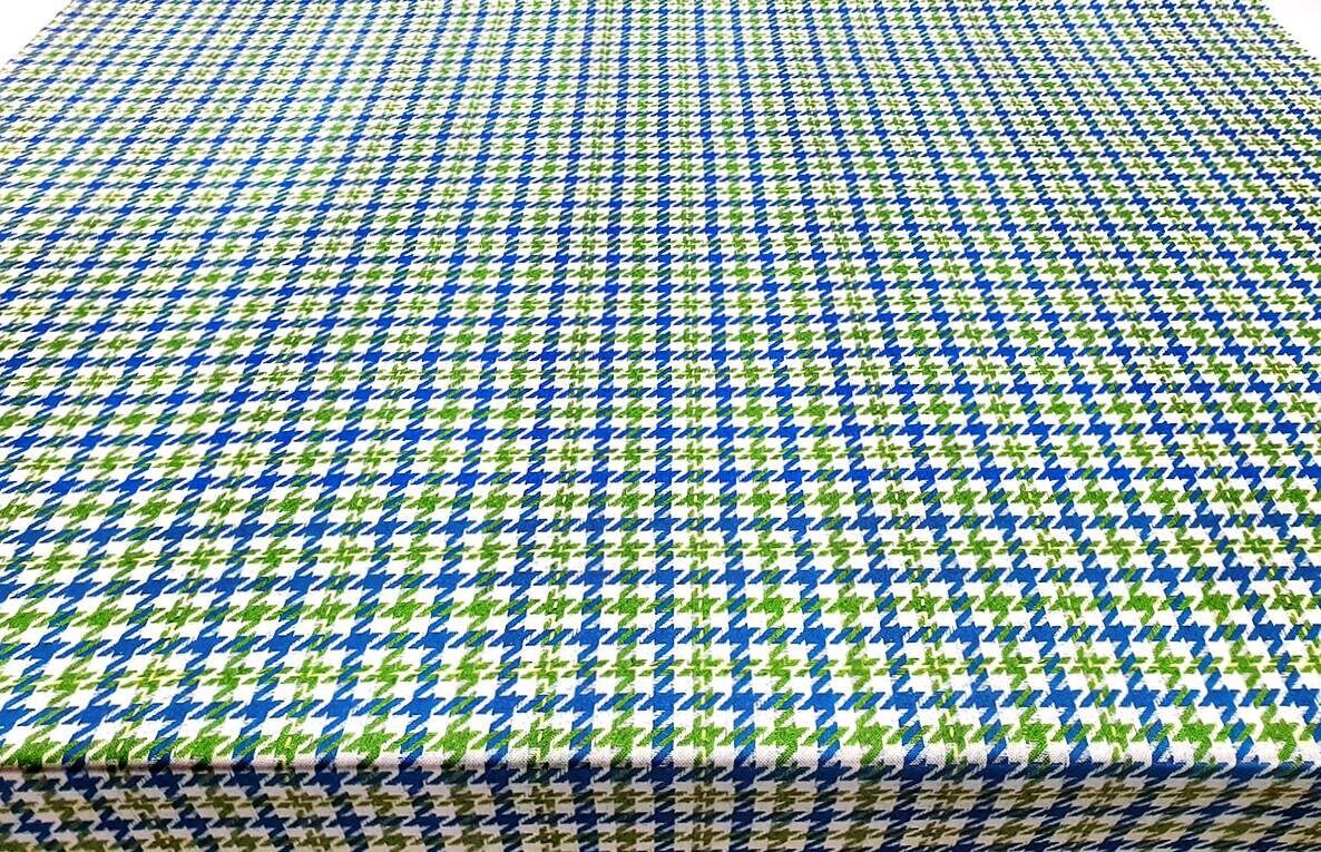 Blue and Green Houndstooth Upholstery Fabric Geometric Fabric - Etsy