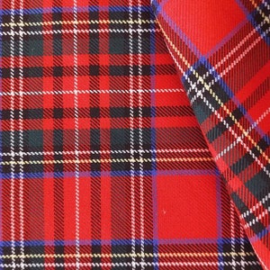 Red Plaid Fabric by Yard, Christmas Fabric, Scottish Tartan Fabric for ...