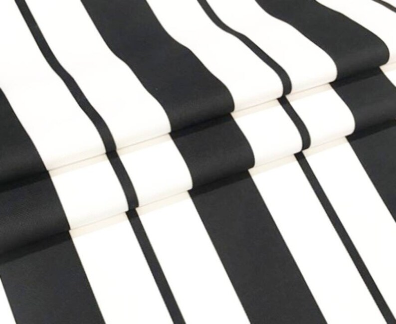 Black and White Striped Fabric by Yard Upholstery Fabric | Etsy