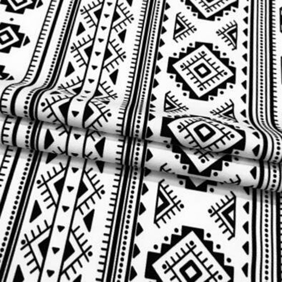 Black And White Aztec Fabric