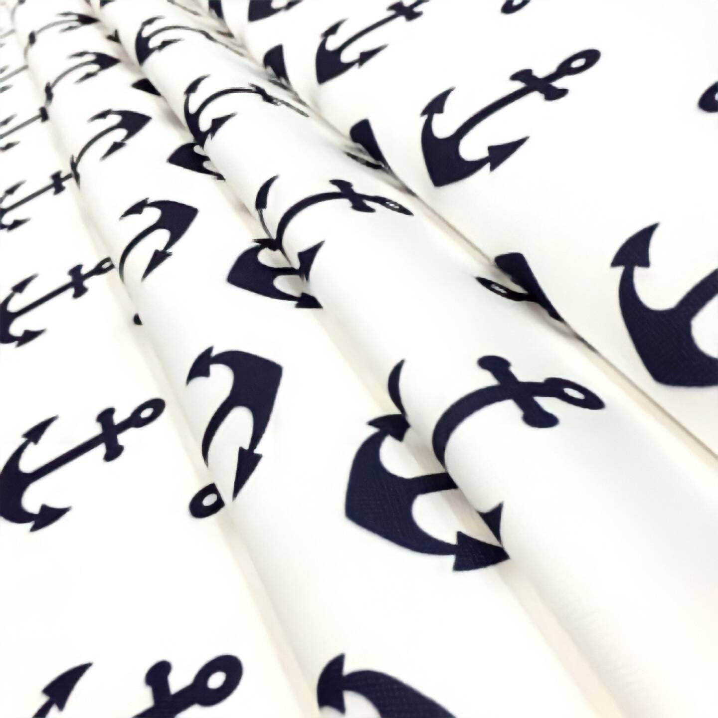 Anchor Fabric Nautical Upholstery Fabric by the Yard Coastal - Etsy