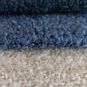 Heavy Navy Blue Boucle Upholstery Fabric, Luxury Couch Chair Material ...
