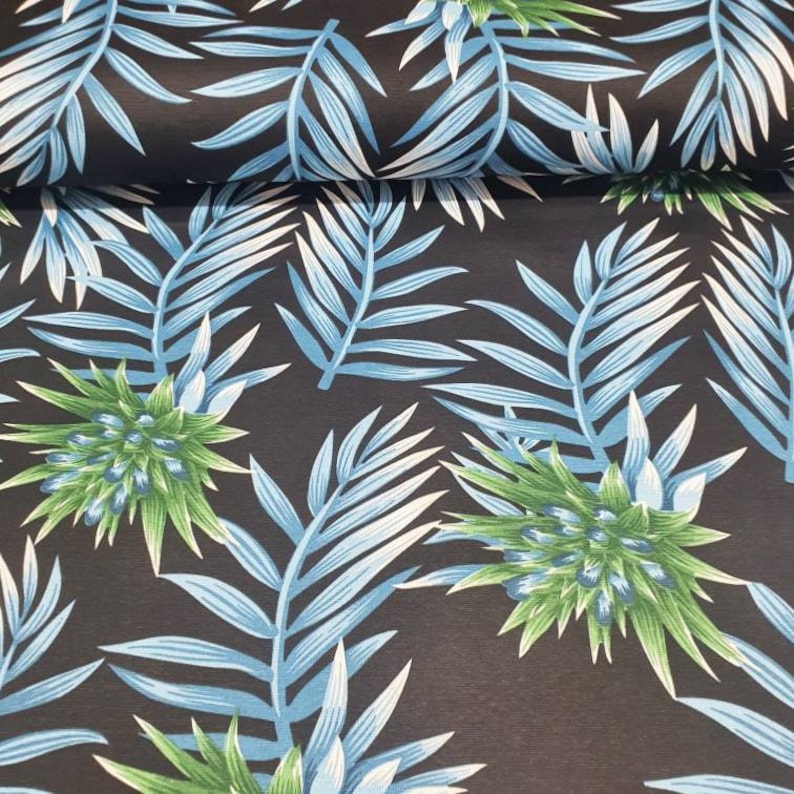 Tropical Leaf Fabric by the Yard Botanical Upholstery Fabric - Etsy