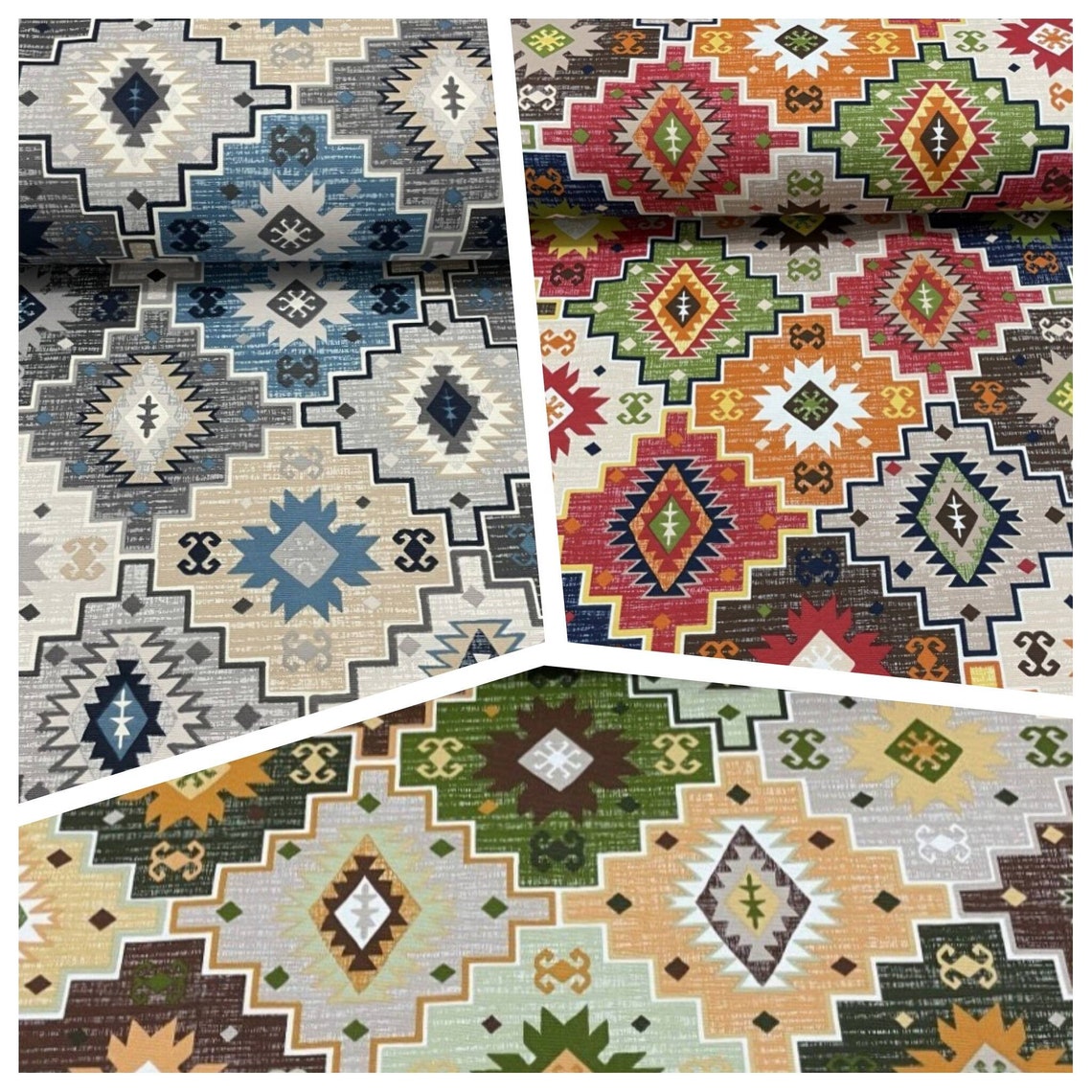 Geometric Kilim Tribal Aztec Fabric for Chair Curtain - Etsy